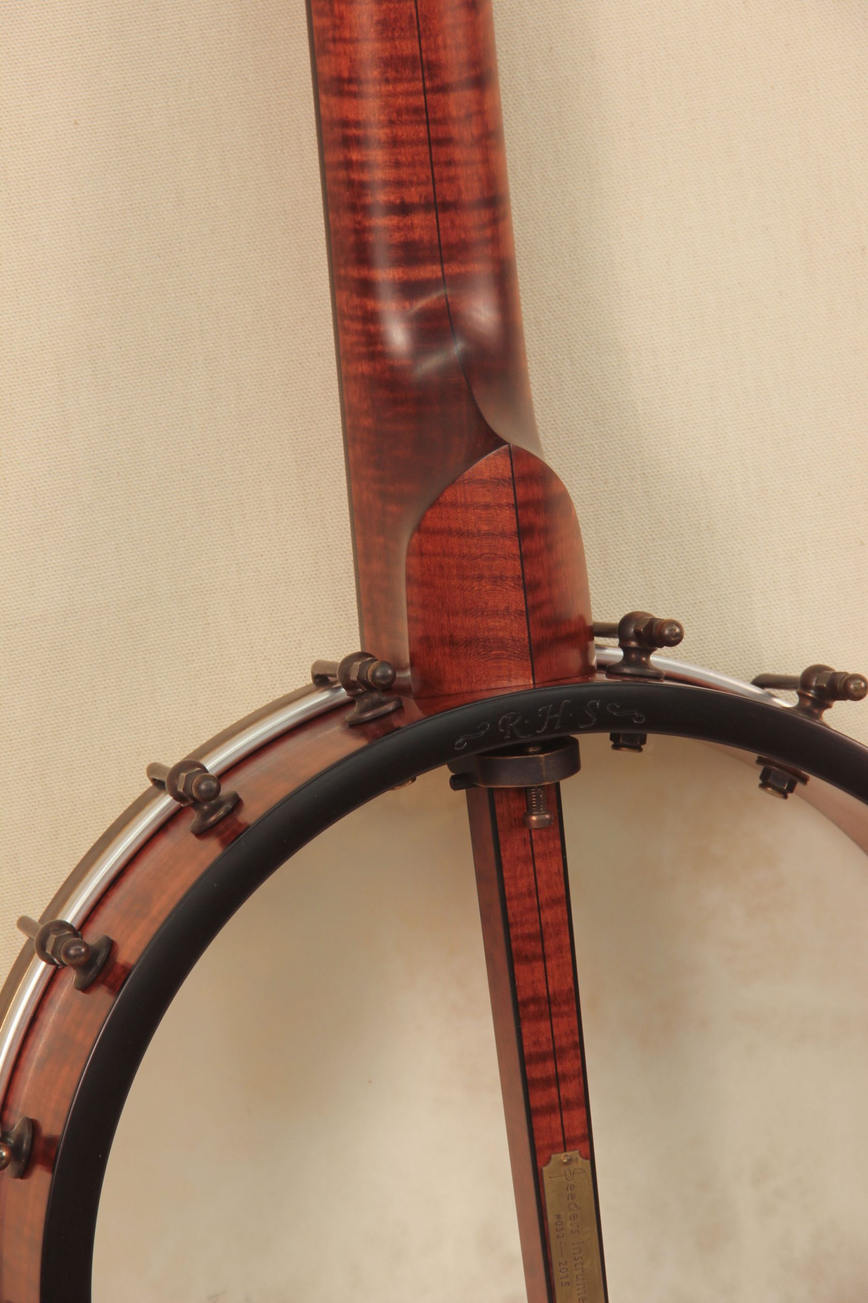 032 - Brass Star Curly Maple Banjo - Seeders Instruments