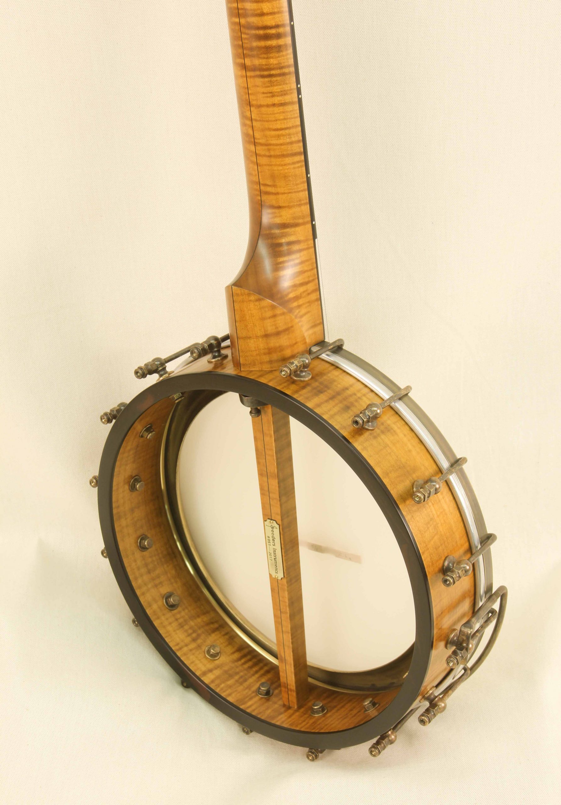 051 - 11" Curly Maple Dobson Special Banjo - Seeders Instruments
