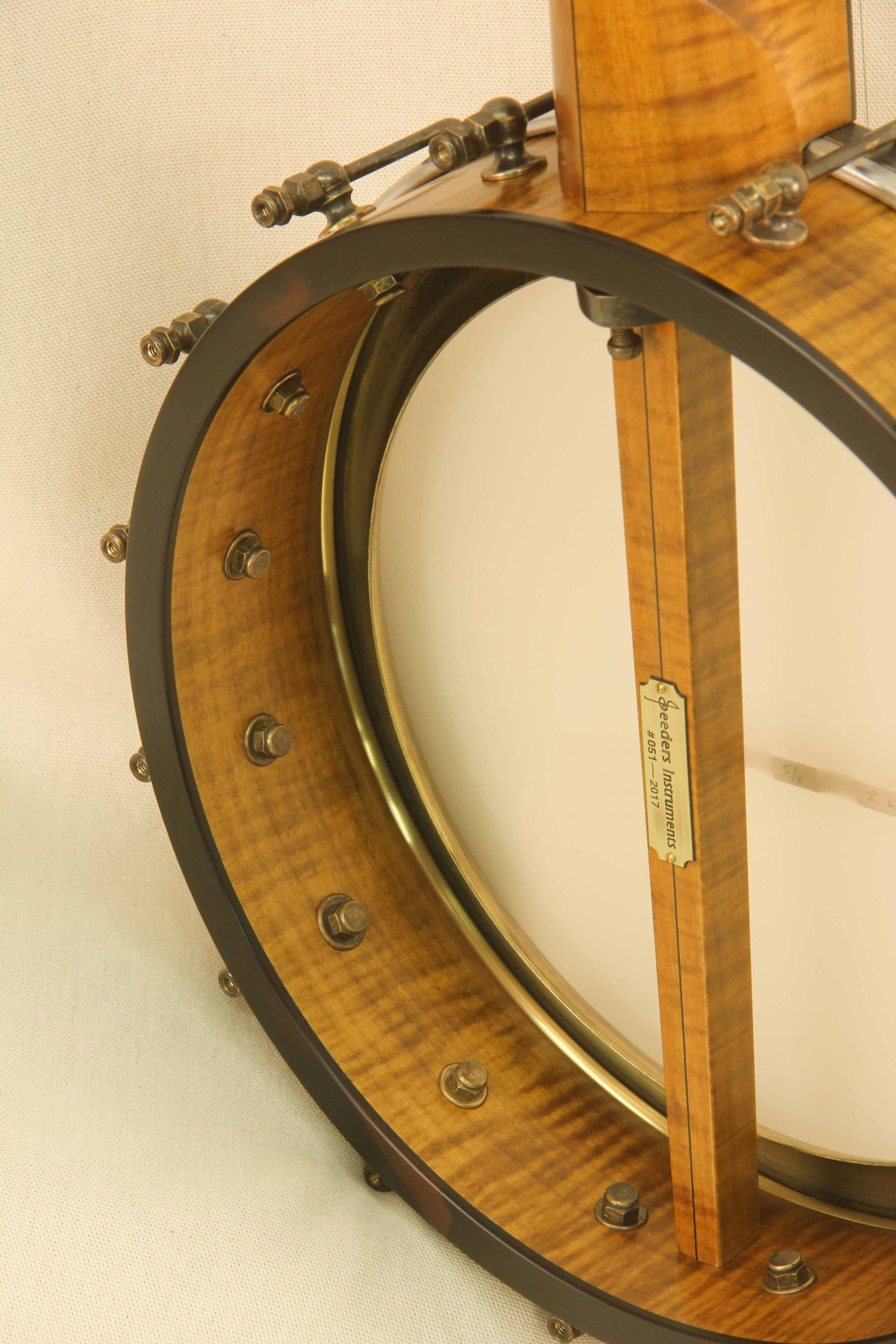 051 - 11" Curly Maple Dobson Special Banjo - Seeders Instruments