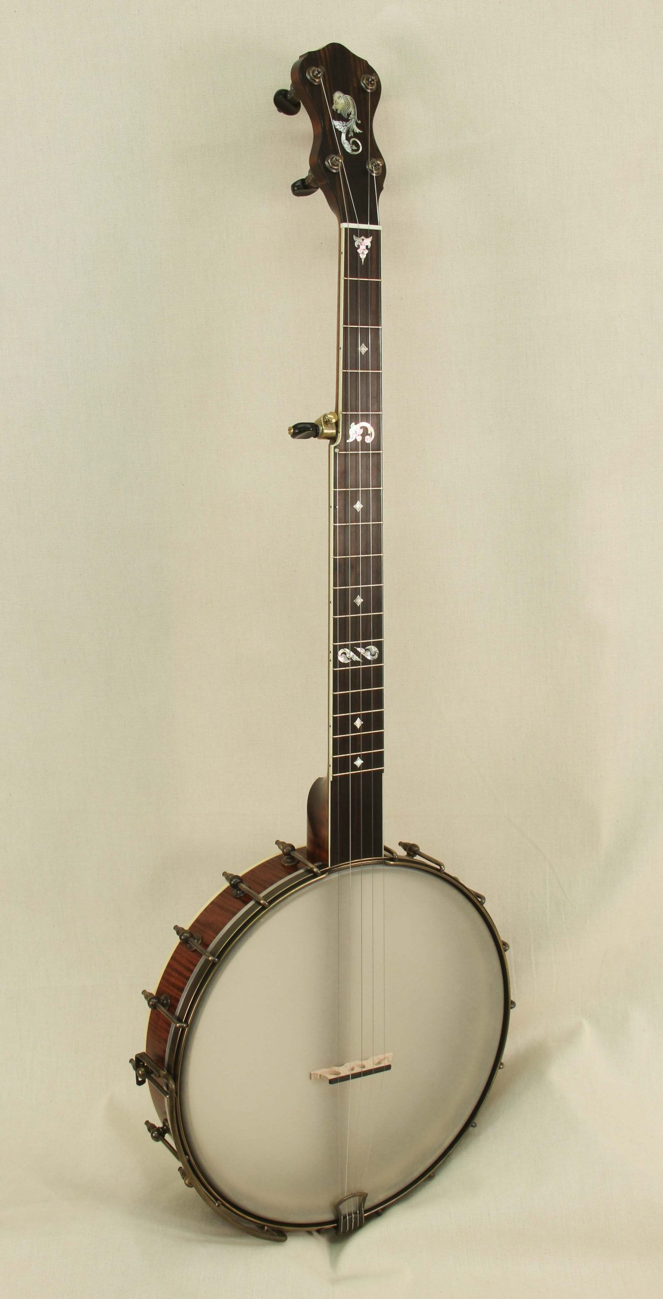 052 - 12" Engraved Lion Head Whyte Laydie Banjo - Seeders Instruments